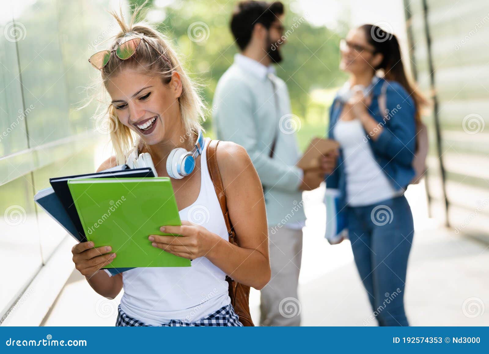Group of Happy University Students Studying Together and Having Fun ...