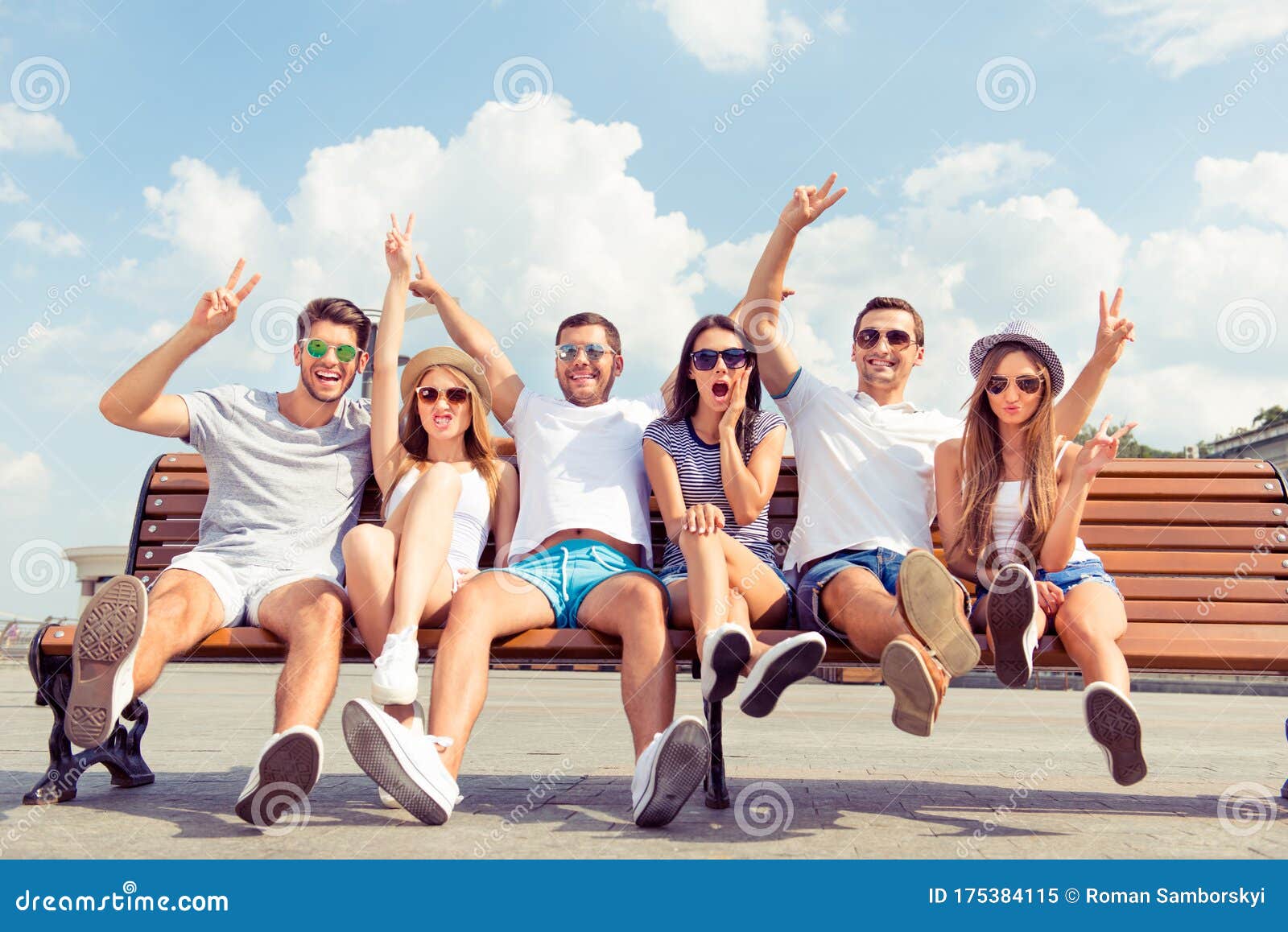 Group of Happy Young Friends Having Fun at Summertime Stock Image ...