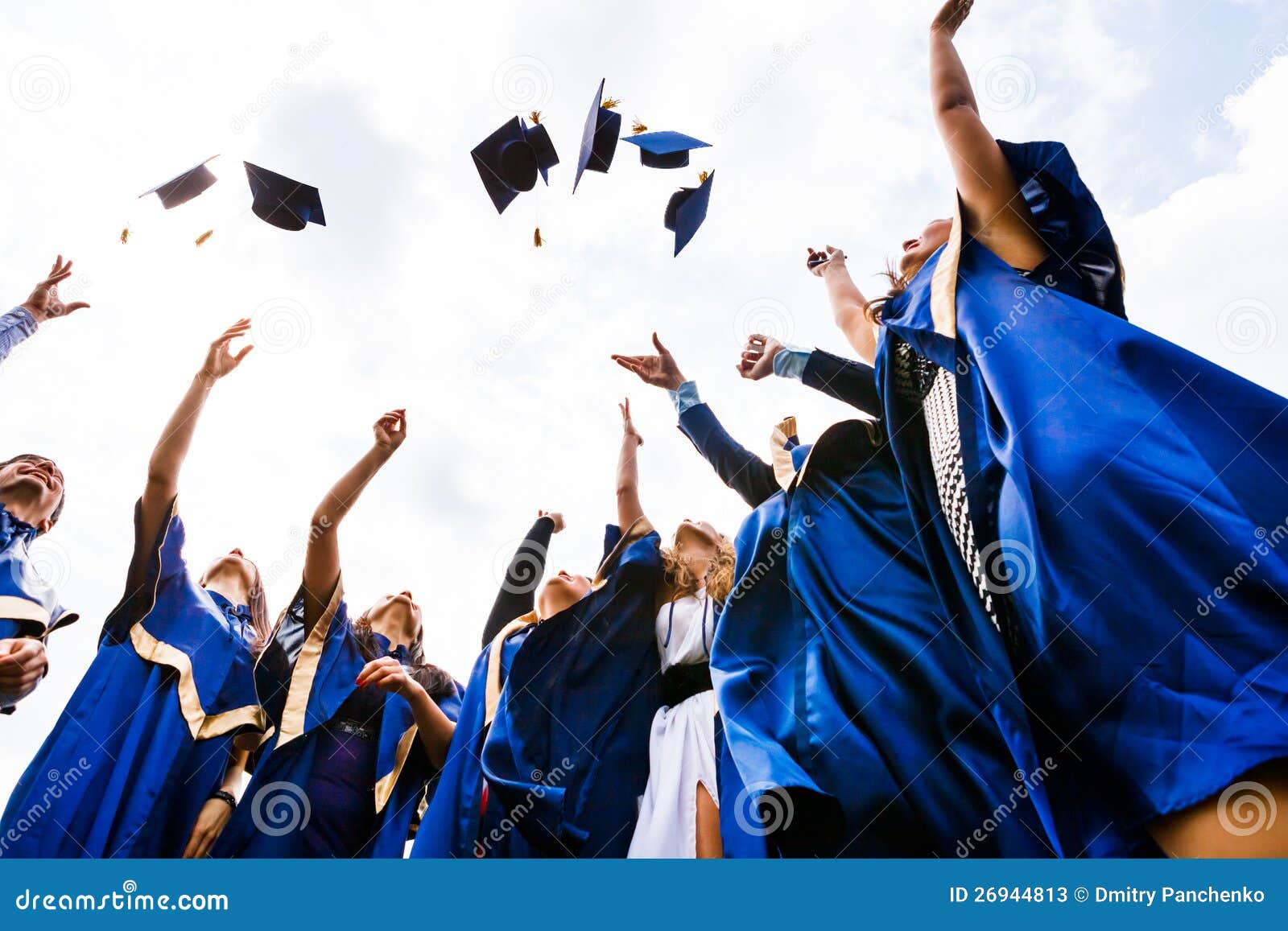 Group of Happy Young Graduates Stock Image - Image of diploma ...