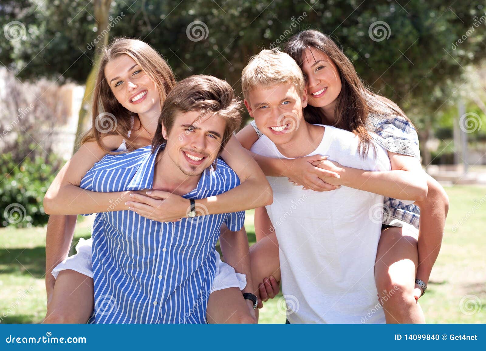 Group of Happy Young Men S Piggybacking Stock Photo - Image of friendly ...