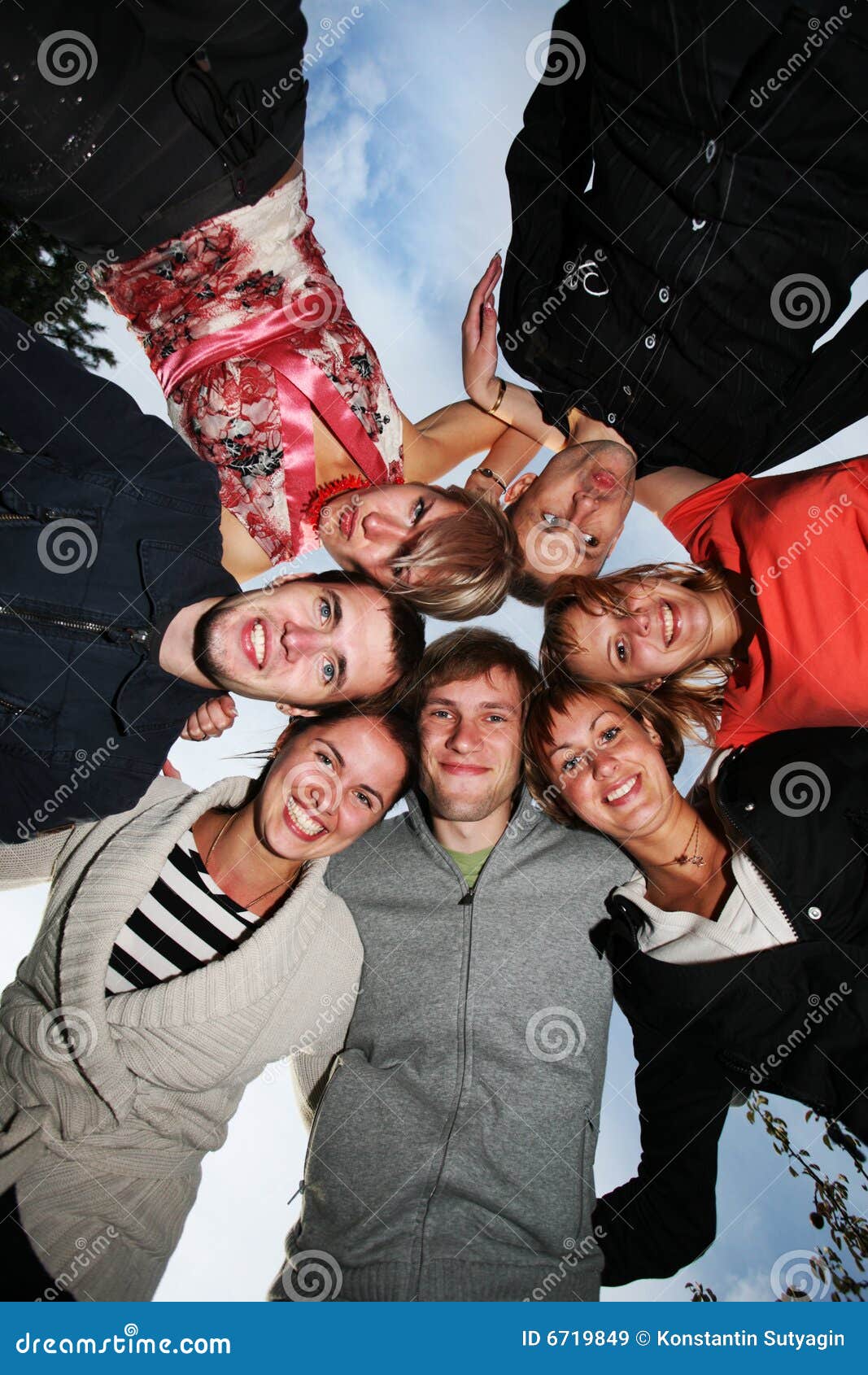 Group of Happy Young People in Circle Stock Image - Image of people ...
