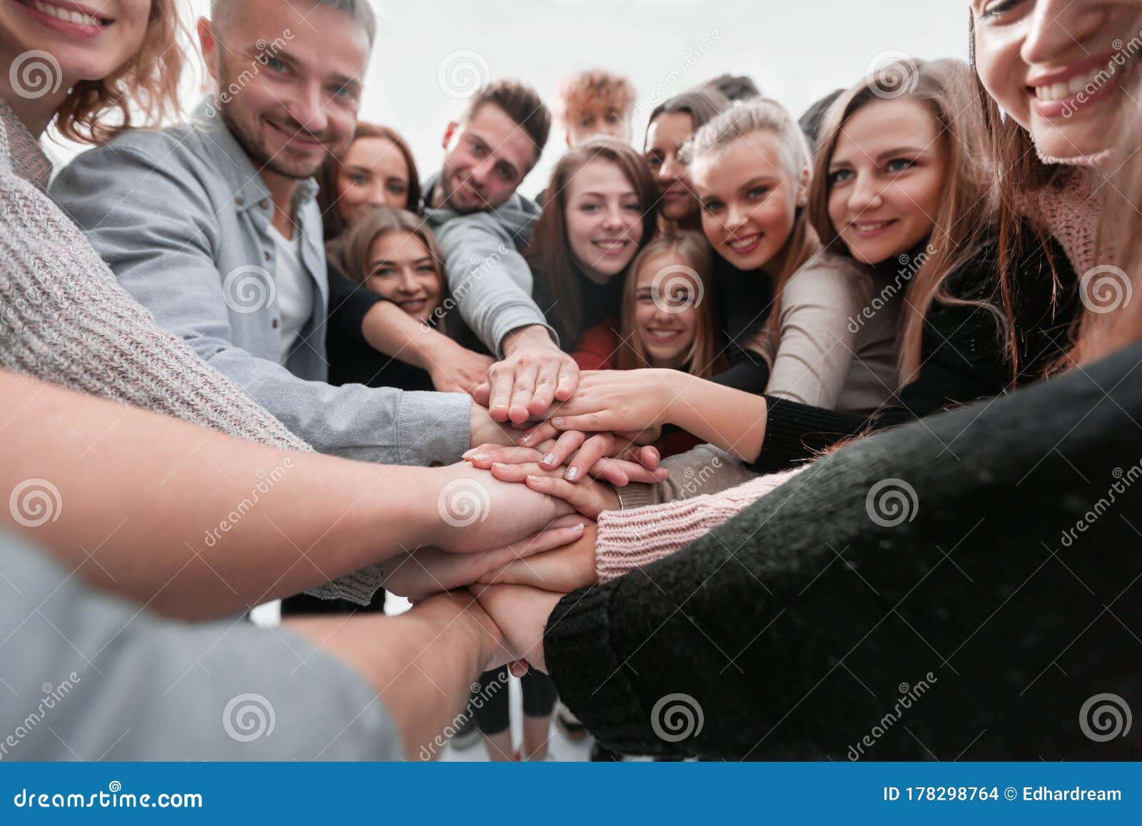 Group of Happy Young People Showing Their Unity Stock Photo - Image of ...