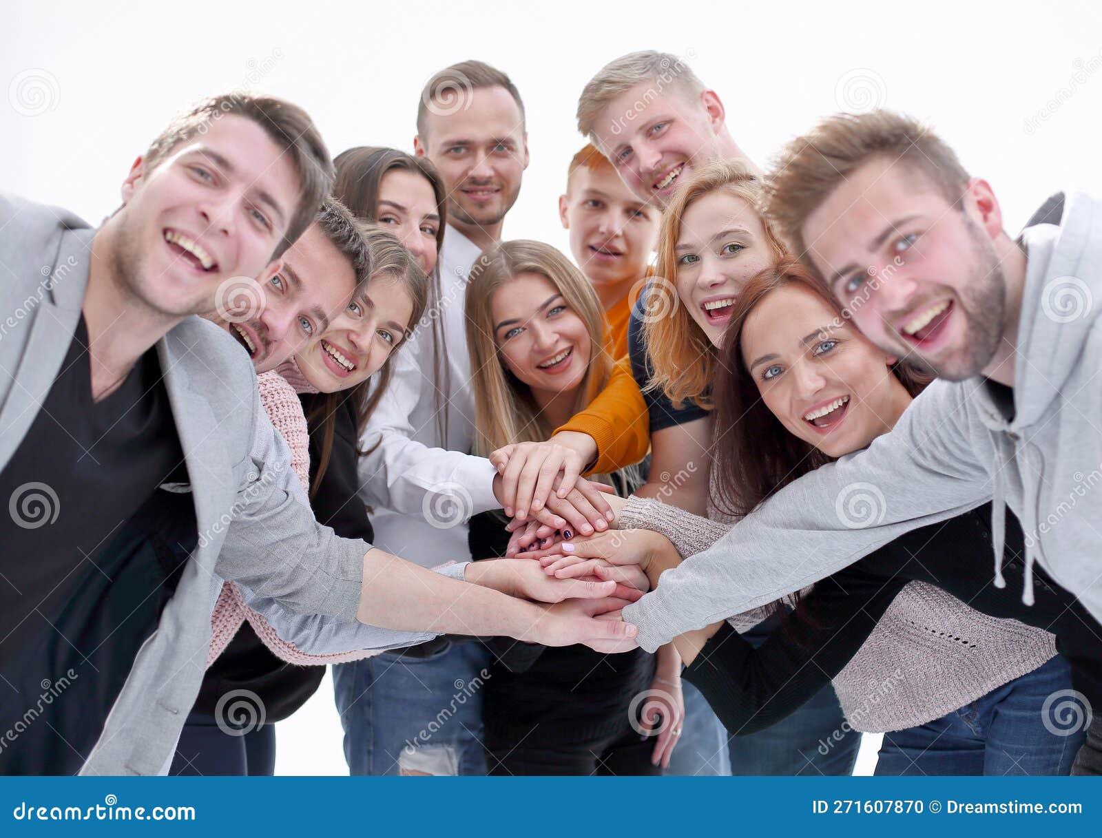 Group of Happy Young People Showing Their Unity Stock Photo - Image of ...