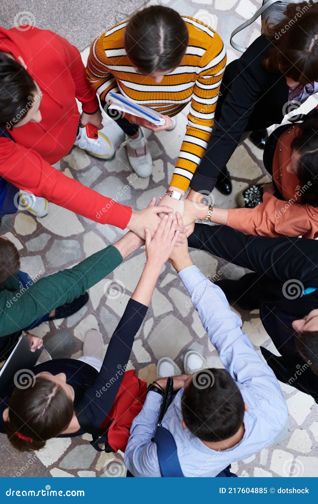 Group of Happy Young People Showing Their Unity. Stock Image - Image of ...