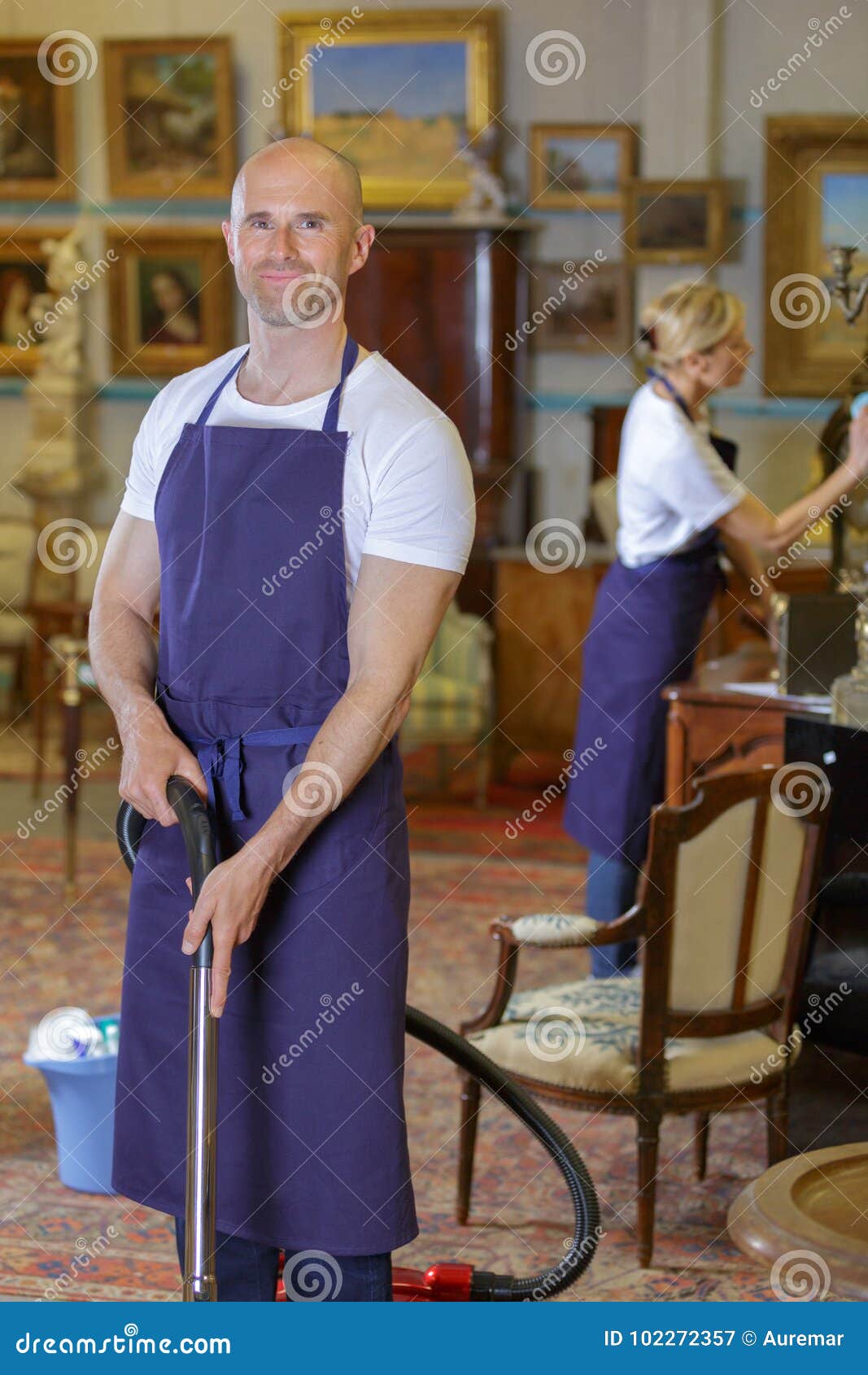 Group Hard Working Professional Cleaners Stock Image - Image of ...
