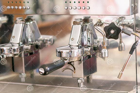 Group Head of Espresso Machine Coffee Brewer Stock Image - Image of ...