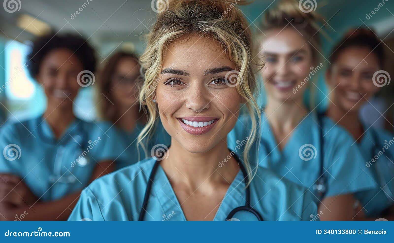 A Group of Healthcare Workers Providing Community Care Stock Photo ...