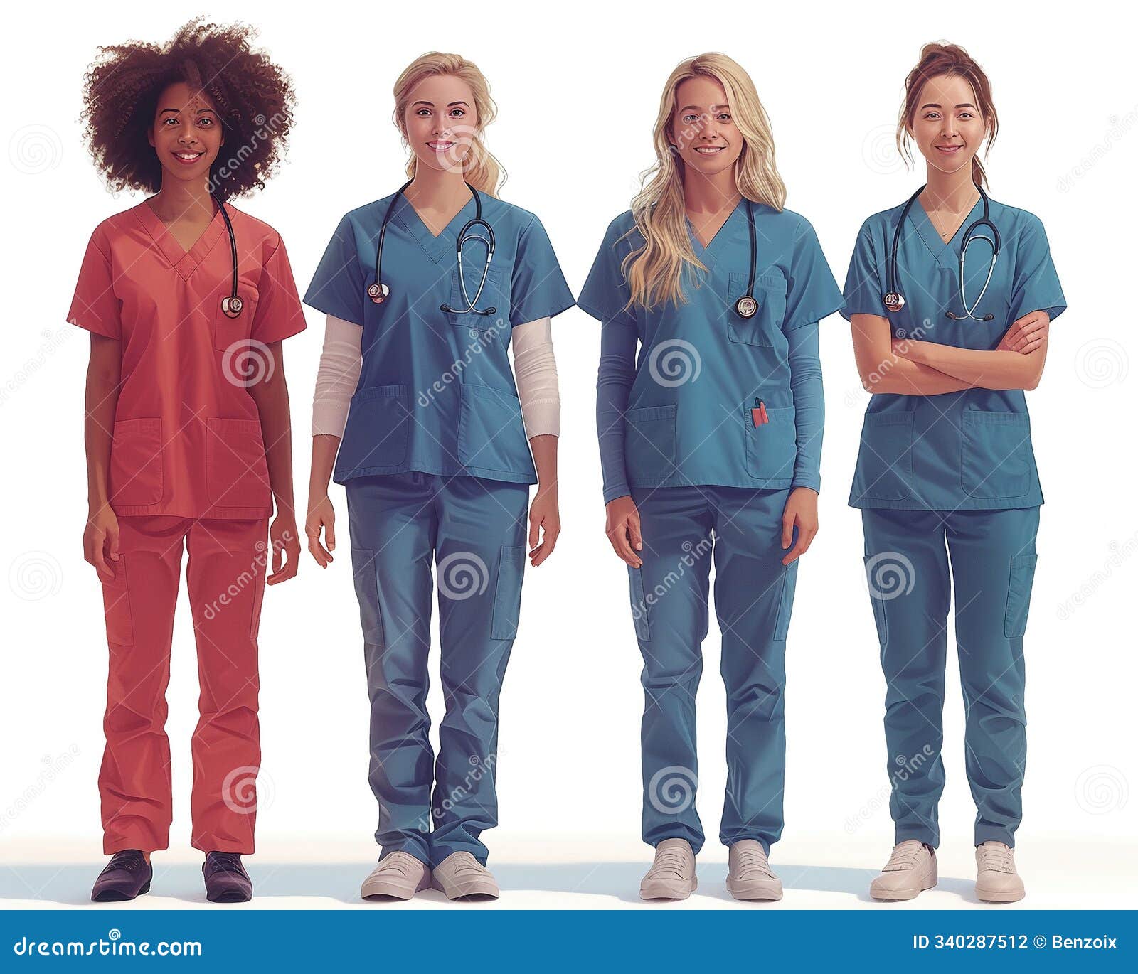 A Group of Healthcare Workers Providing Community Care Stock Photo ...