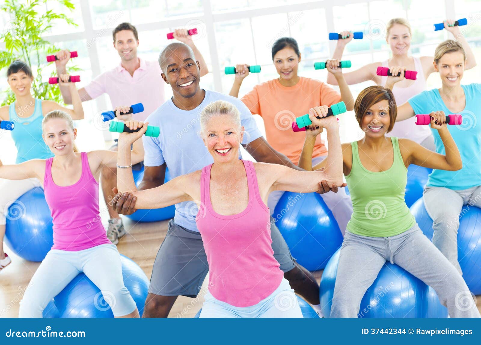 Group of Healthy People in the Fitness Stock Photo - Image of group ...