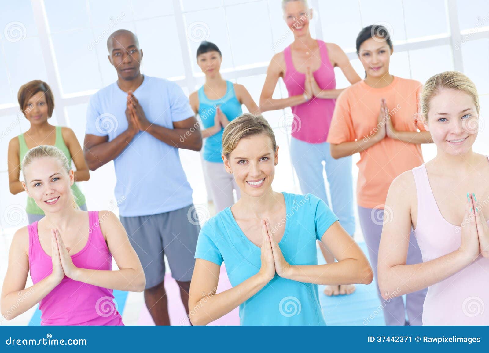 Group of Healthy People in the Fitness Stock Image - Image of action ...