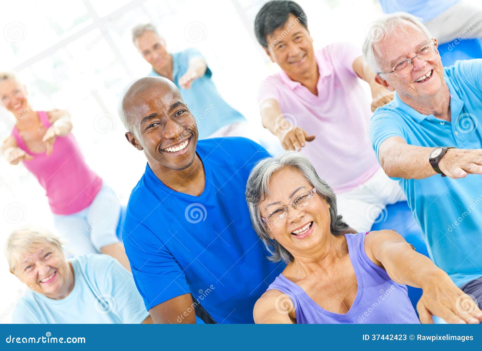 Group of Healthy People in the Fitness Stock Image - Image of body ...