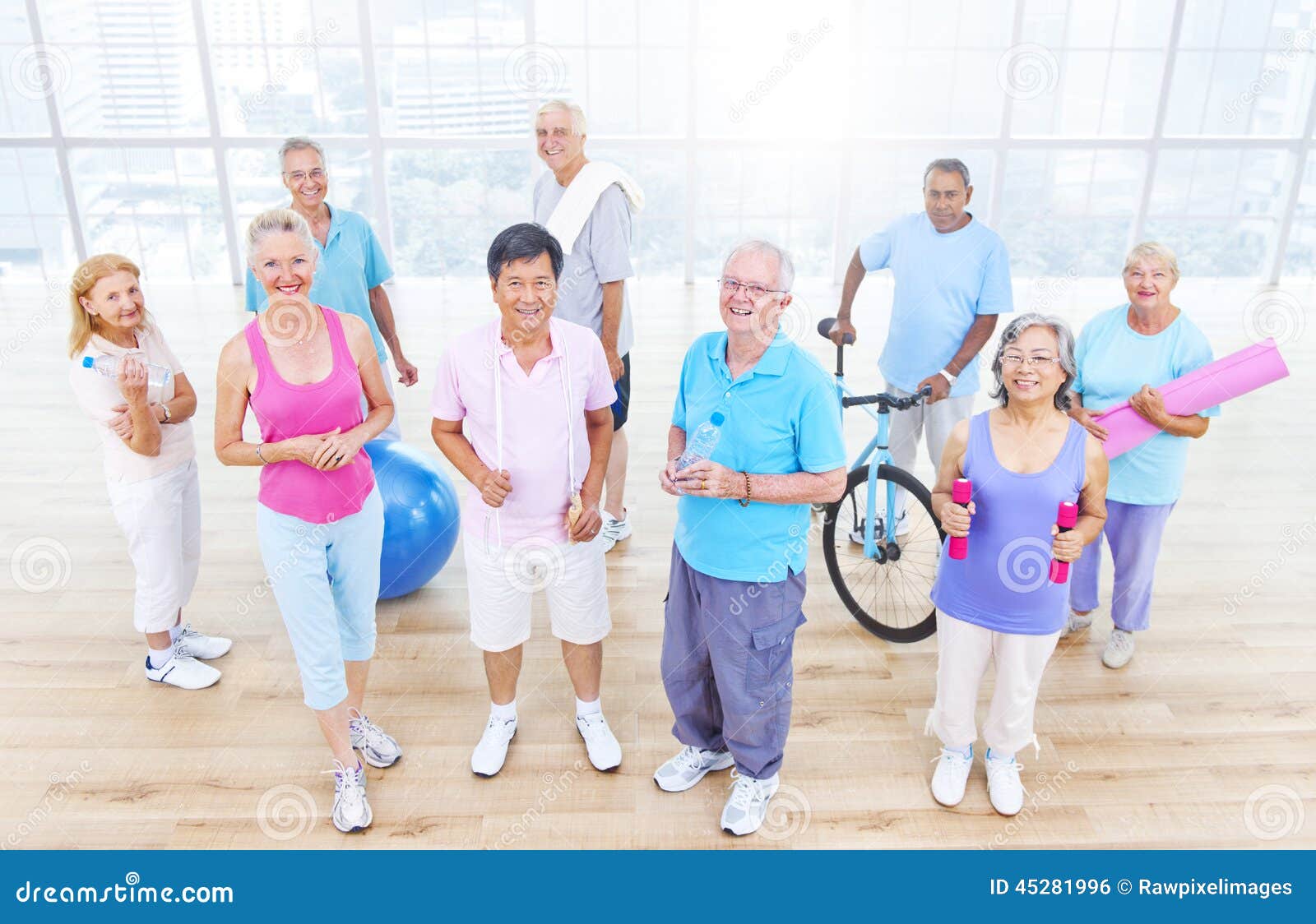 Group of Healthy People in the Fitness Stock Photo - Image of ...
