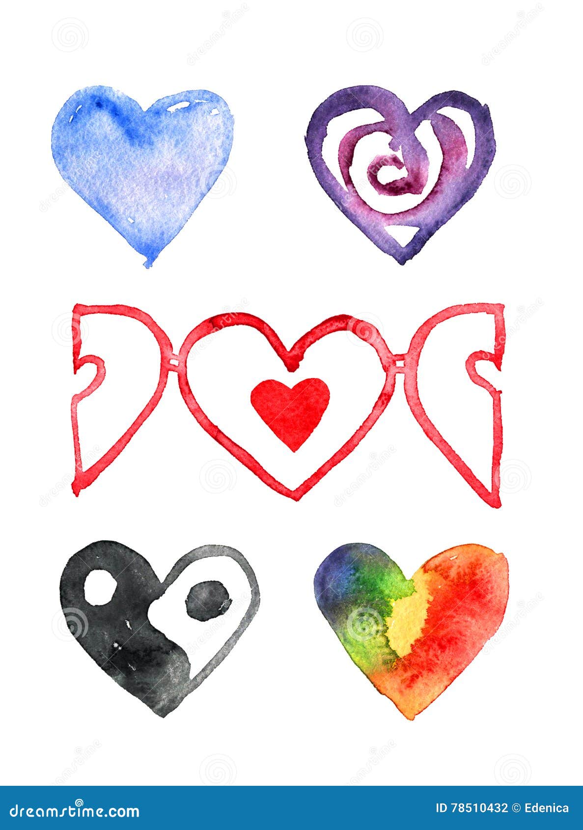 Group-of-hearts-2 stock illustration. Illustration of angels - 78510432