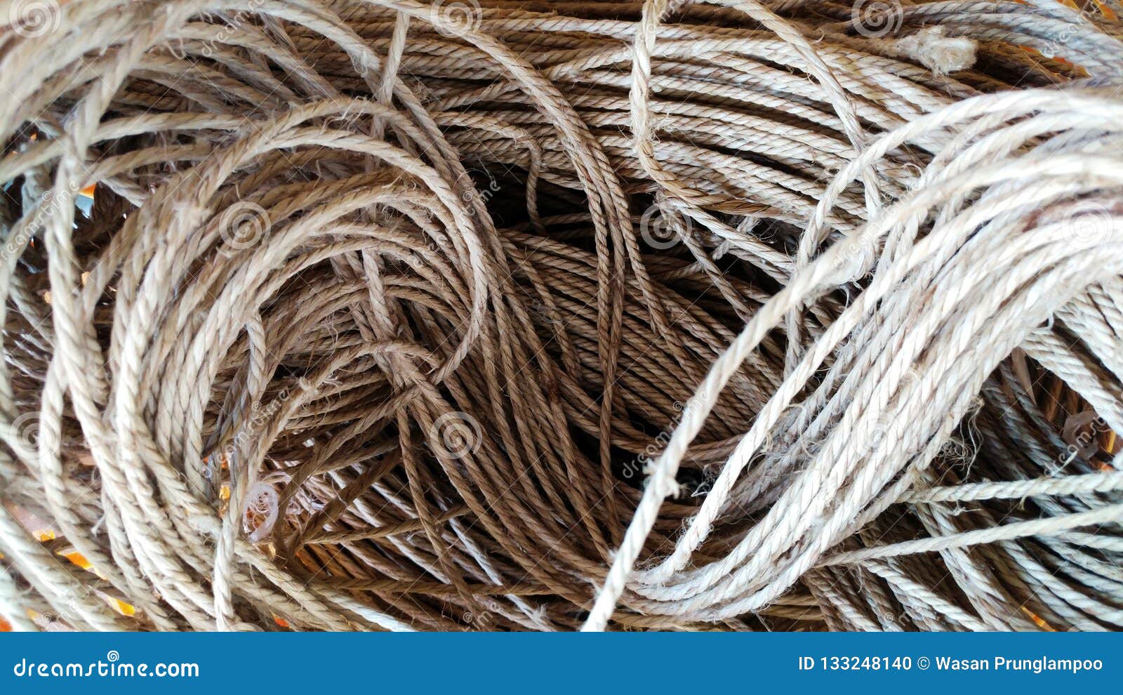 Group of Hemp Rope Background. Stock Photo - Image of abstract, brown ...