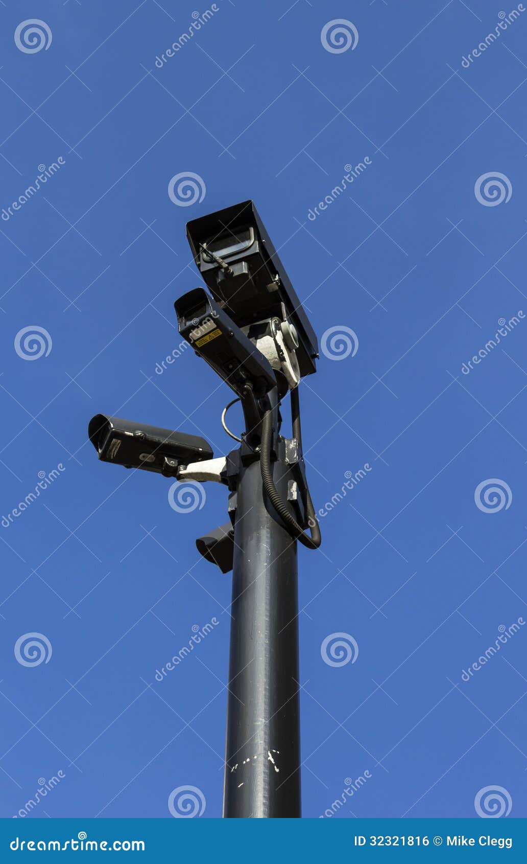 Group of High End Security Cameras Stock Photo - Image of safety, high ...