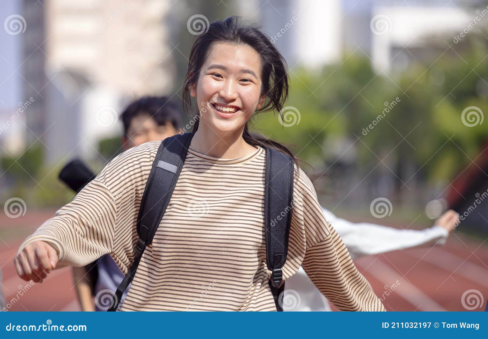 Group of High School Students Running in School Stock Image - Image of ...