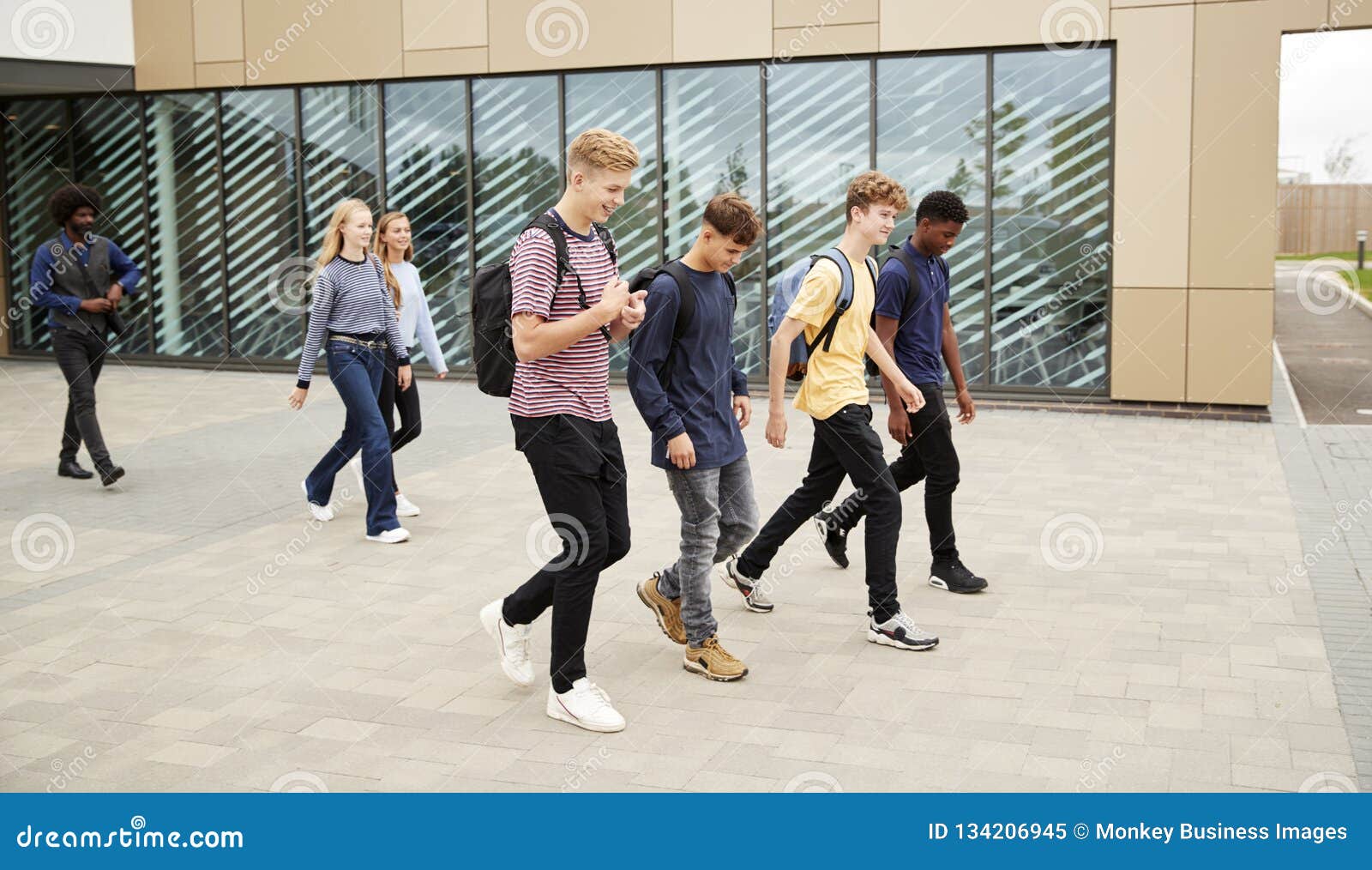 High School Kids Walking