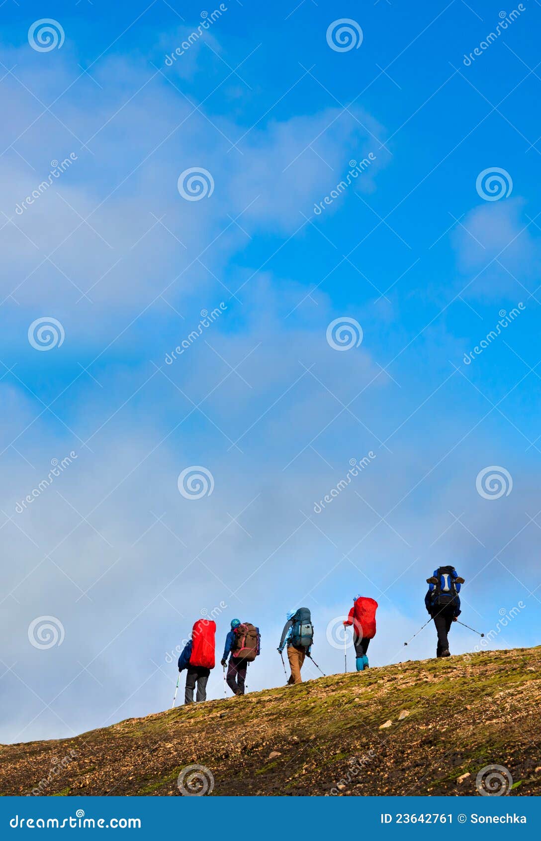 Group of hikers stock image. Image of group, climb, nature - 23642761