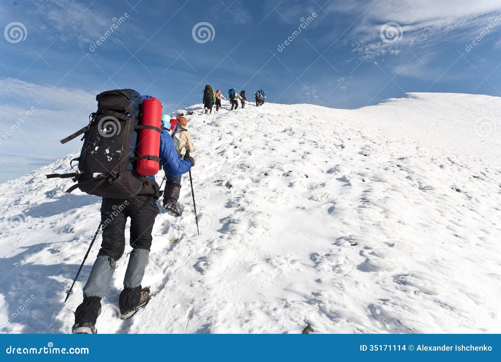 Group of hikers. stock photo. Image of trekking, travel - 35171114