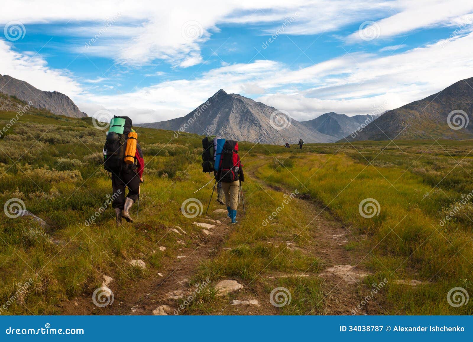 Group of hikers. stock image. Image of sports, hiking - 34038787