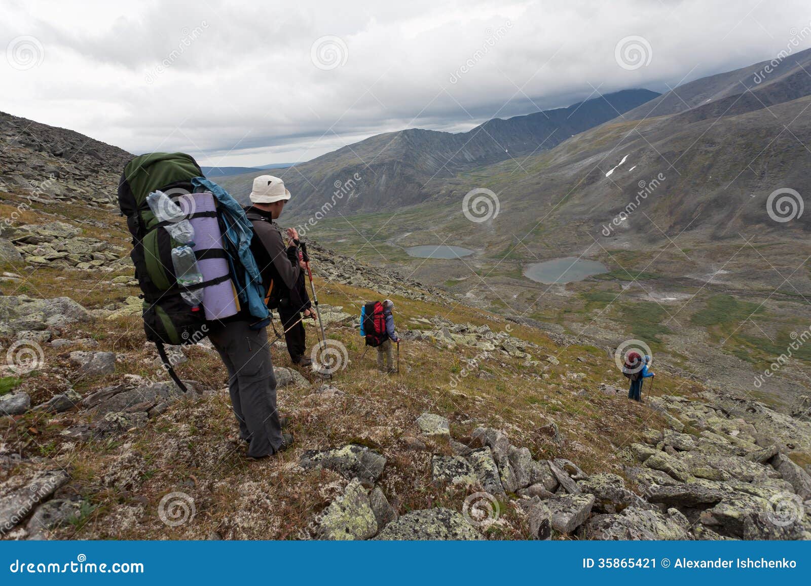 Group of hikers. stock image. Image of season, sunshine - 35865421