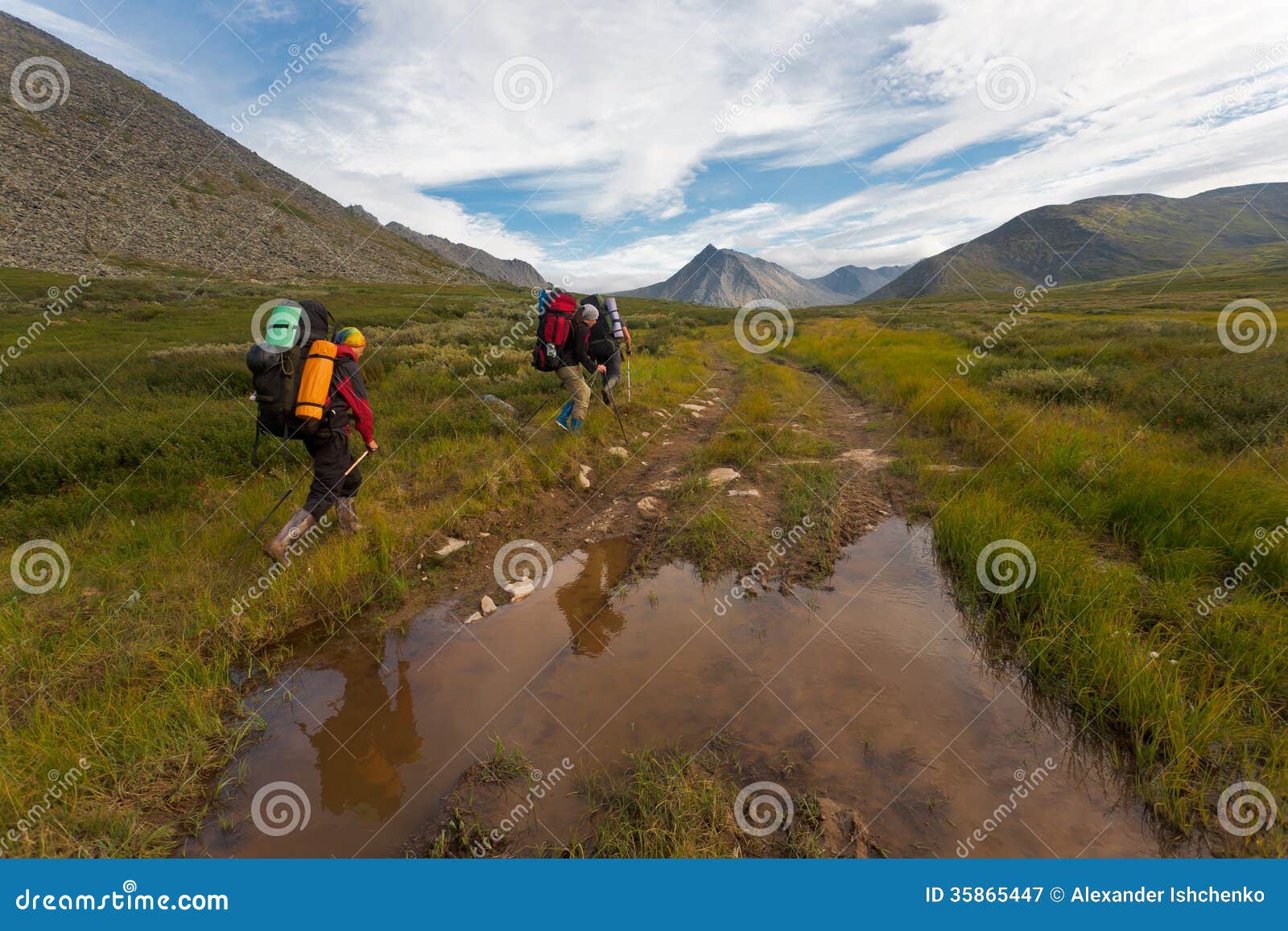 Group of hikers. stock image. Image of cold, high, friends - 35865447