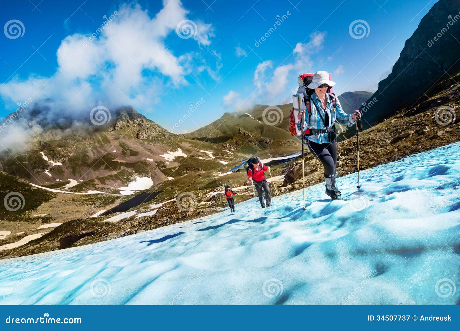 Group hiking stock image. Image of activity, mountaineer - 34507737