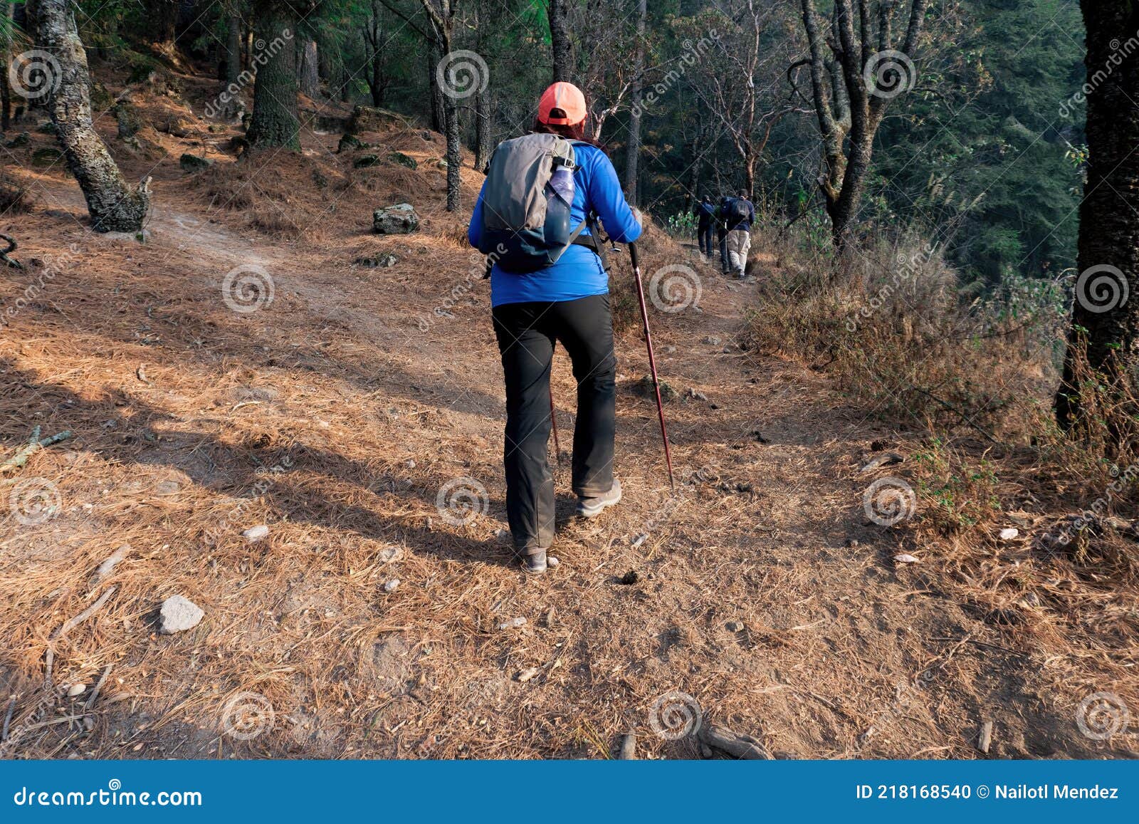 A Group of Hispanic Hikers on a Hiking Trail in Mexico Stock Photo ...