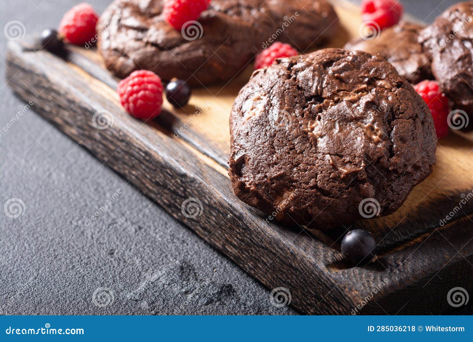Group of Homemade American Chocolate Cookies Stock Photo - Image of ...