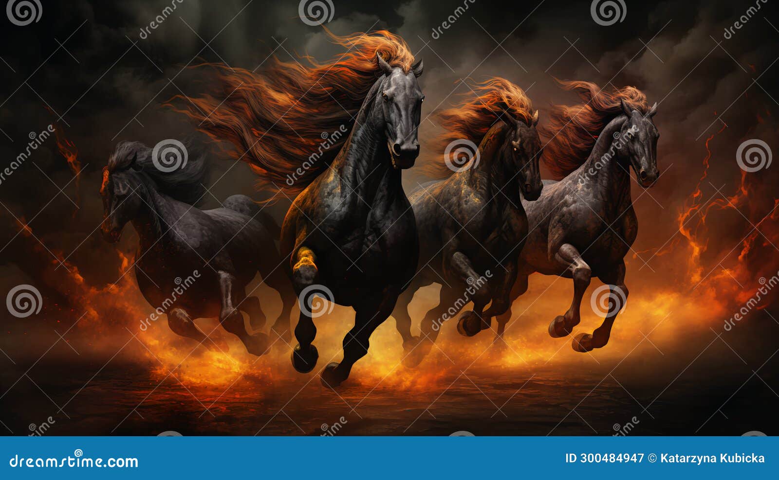 Horses Galloping Illustration | CartoonDealer.com #12103502