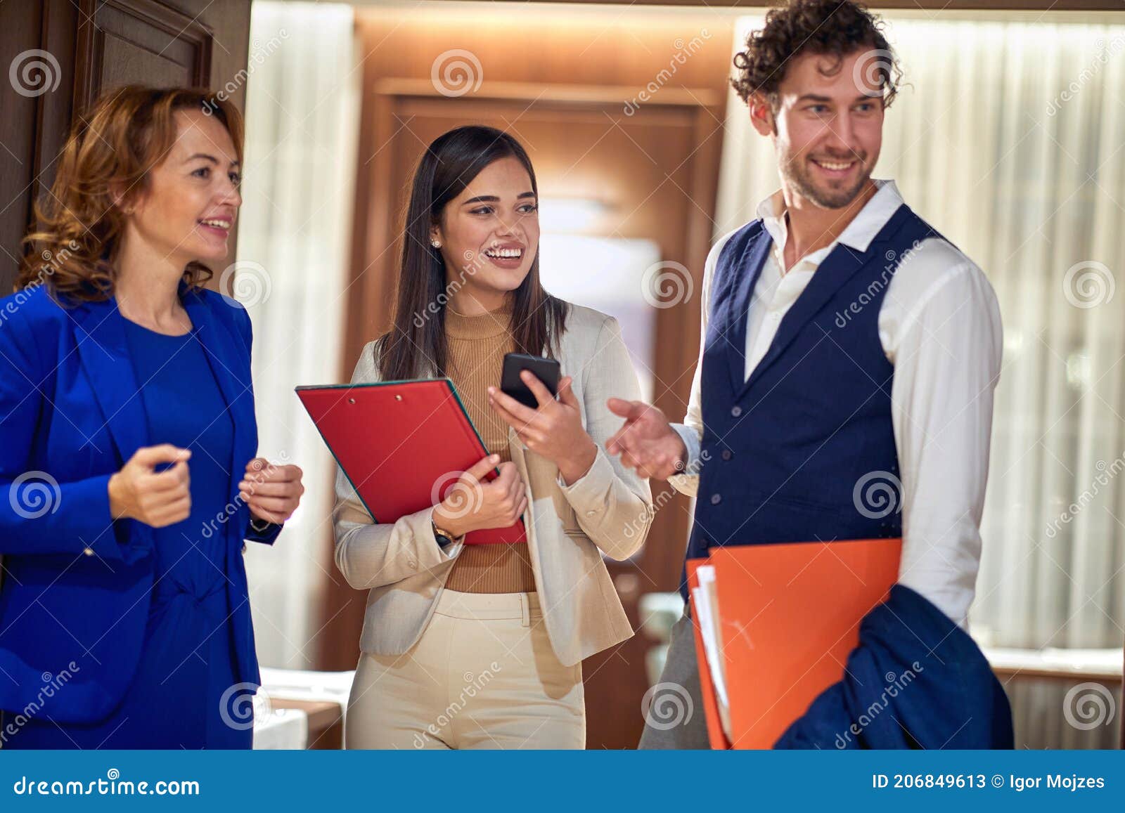 Group of Hotel Coworkers Together Stock Image - Image of personnel ...