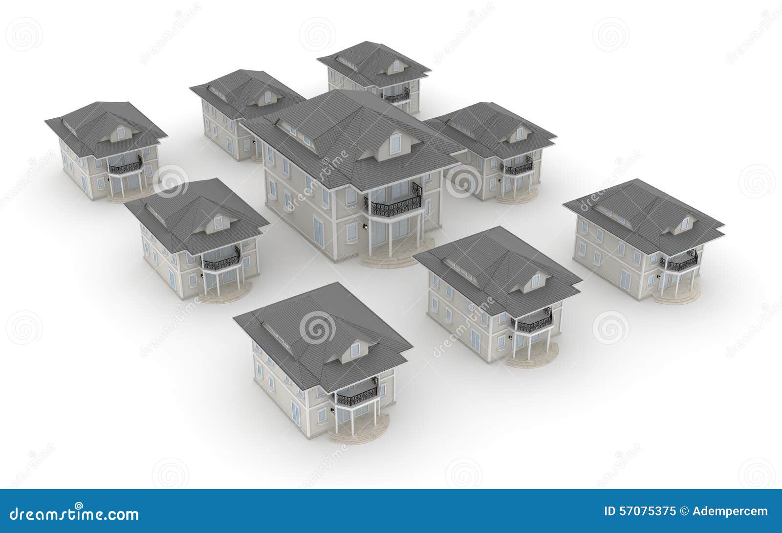Group of house stock illustration. Illustration of mortgage - 57075375