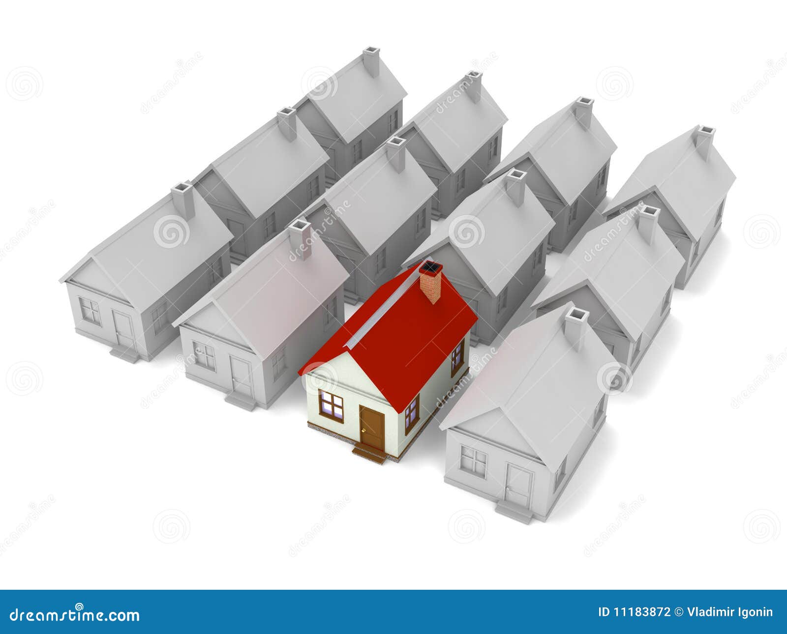 Group of houses stock illustration. Illustration of architectural ...