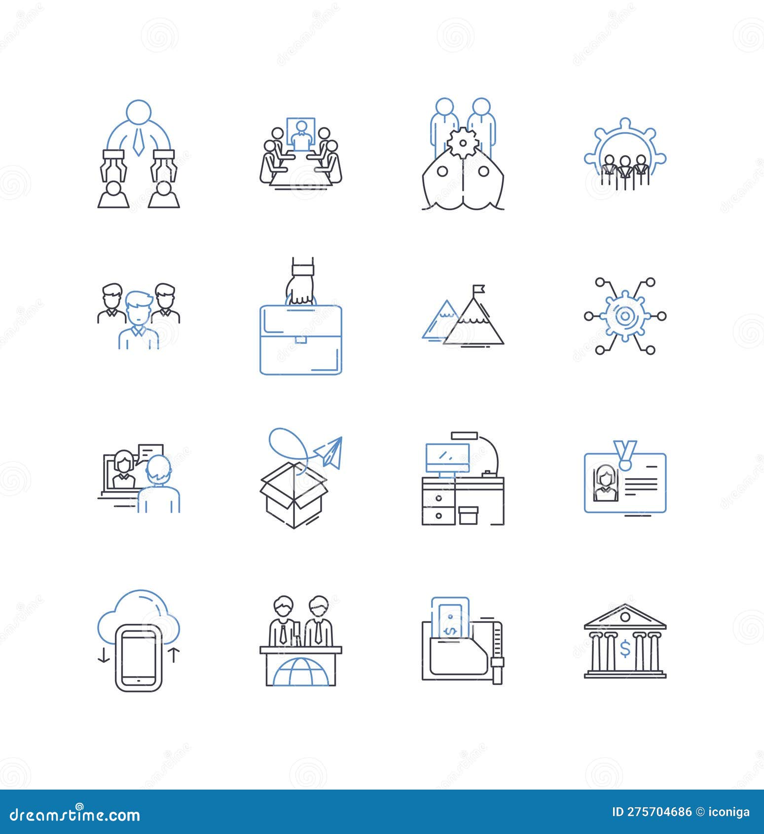 Group Huddle Line Icons Collection. Collaboration, Teamwork ...