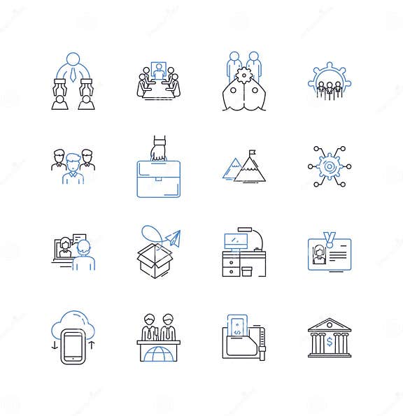 Group Huddle Line Icons Collection. Collaboration, Teamwork ...