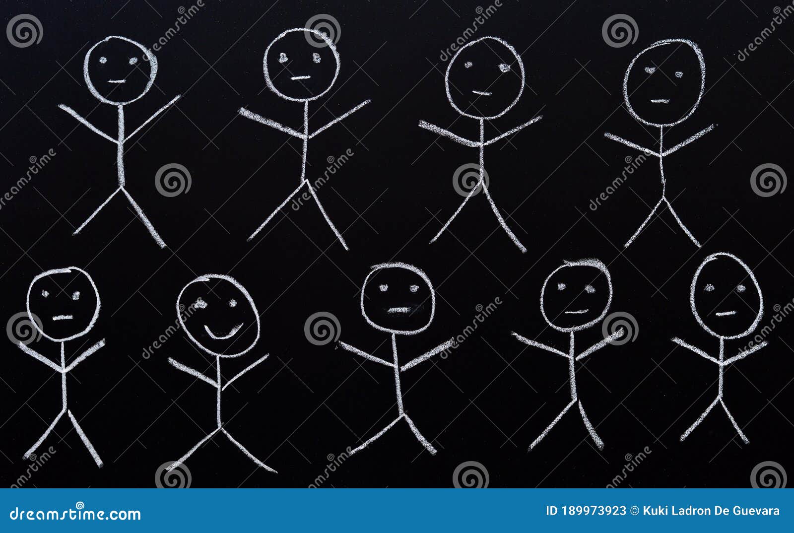 Dolls Drawn in Chalk on a Blackboard Stock Image - Image of ...
