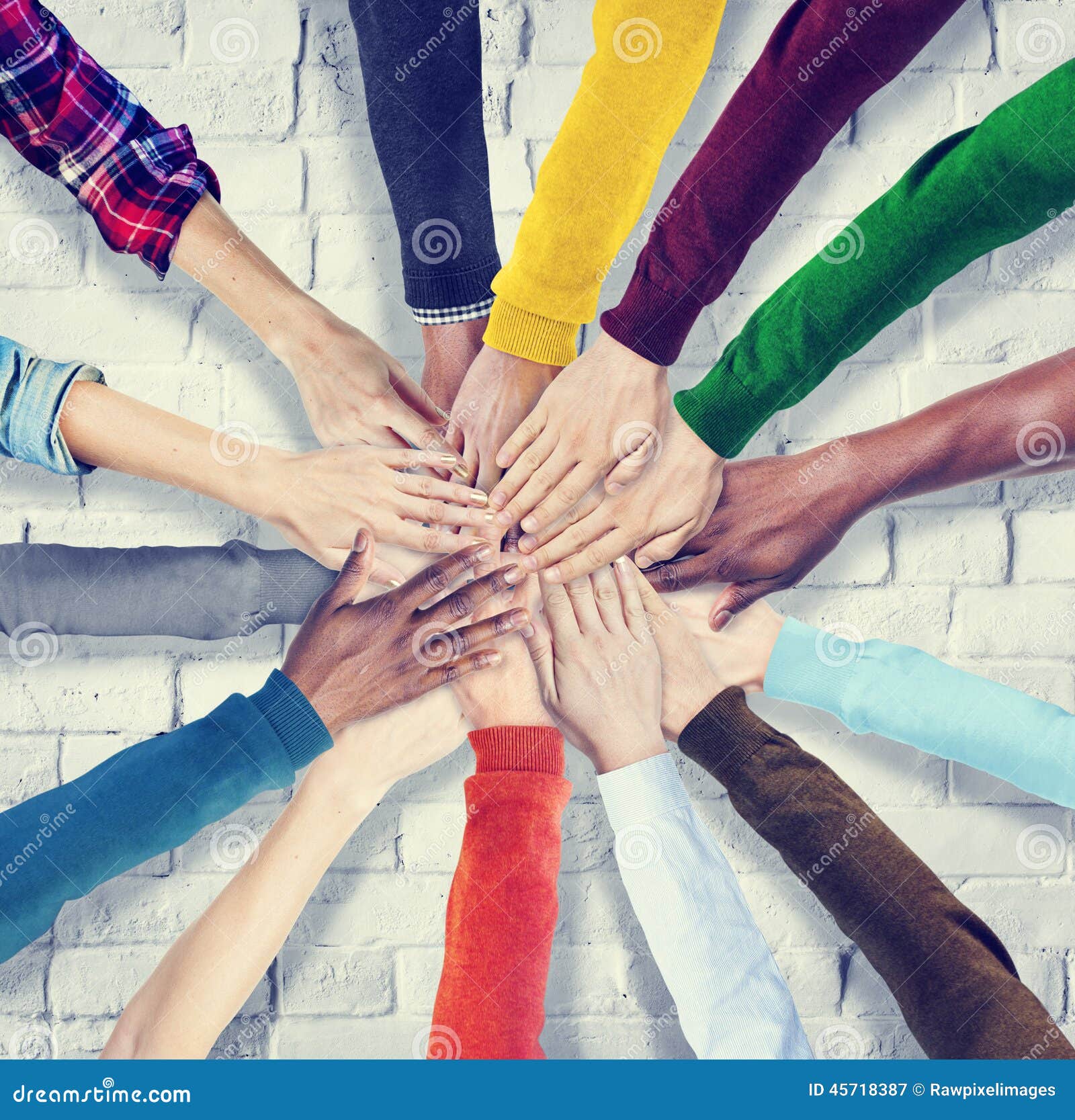 Group of Human Hands Holding Together Stock Image - Image of colorful ...