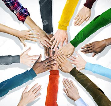 Group of Human Hands Together Stock Photo - Image of family, friendship ...