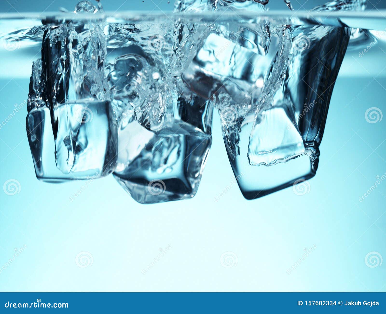 Group of Ice Cubes Falling in Water Stock Photo - Image of cube, motion ...