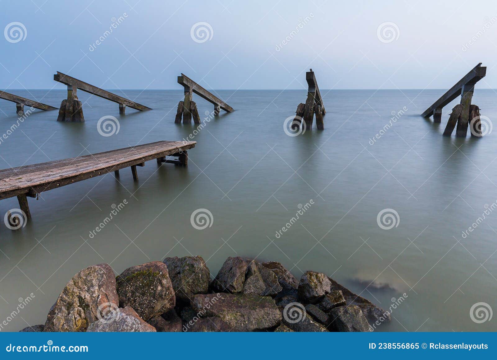 Ice breakers at the ocean stock image. Image of netherlands - 238556865