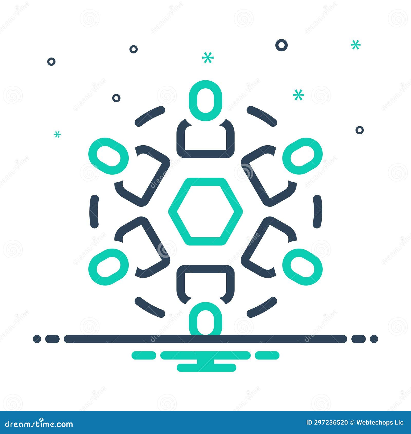 Mix Icon for Group, Cluster and Connect Stock Vector - Illustration of ...