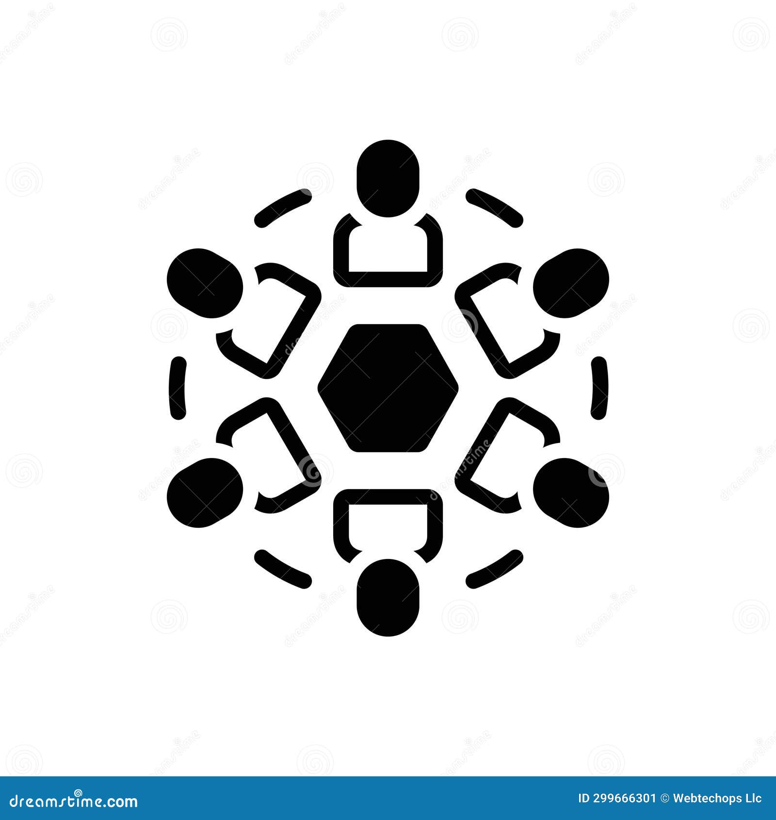 Black Solid Icon for Group, Cluster and Community Stock Illustration ...