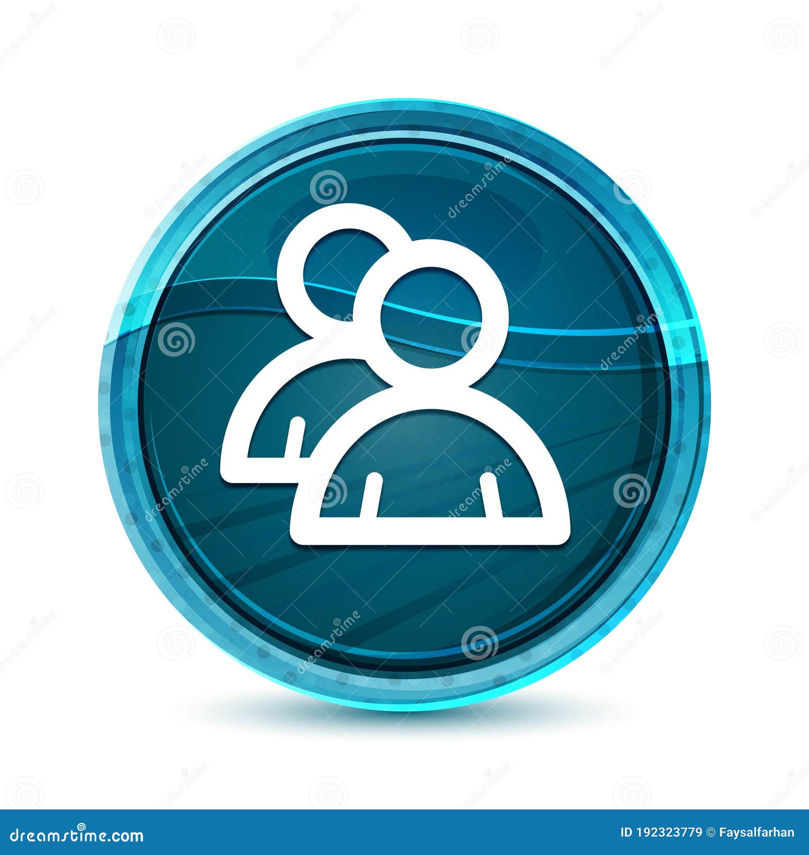 Group Icon Elegant Glass Blue Round Button Vector Design Illustration ...