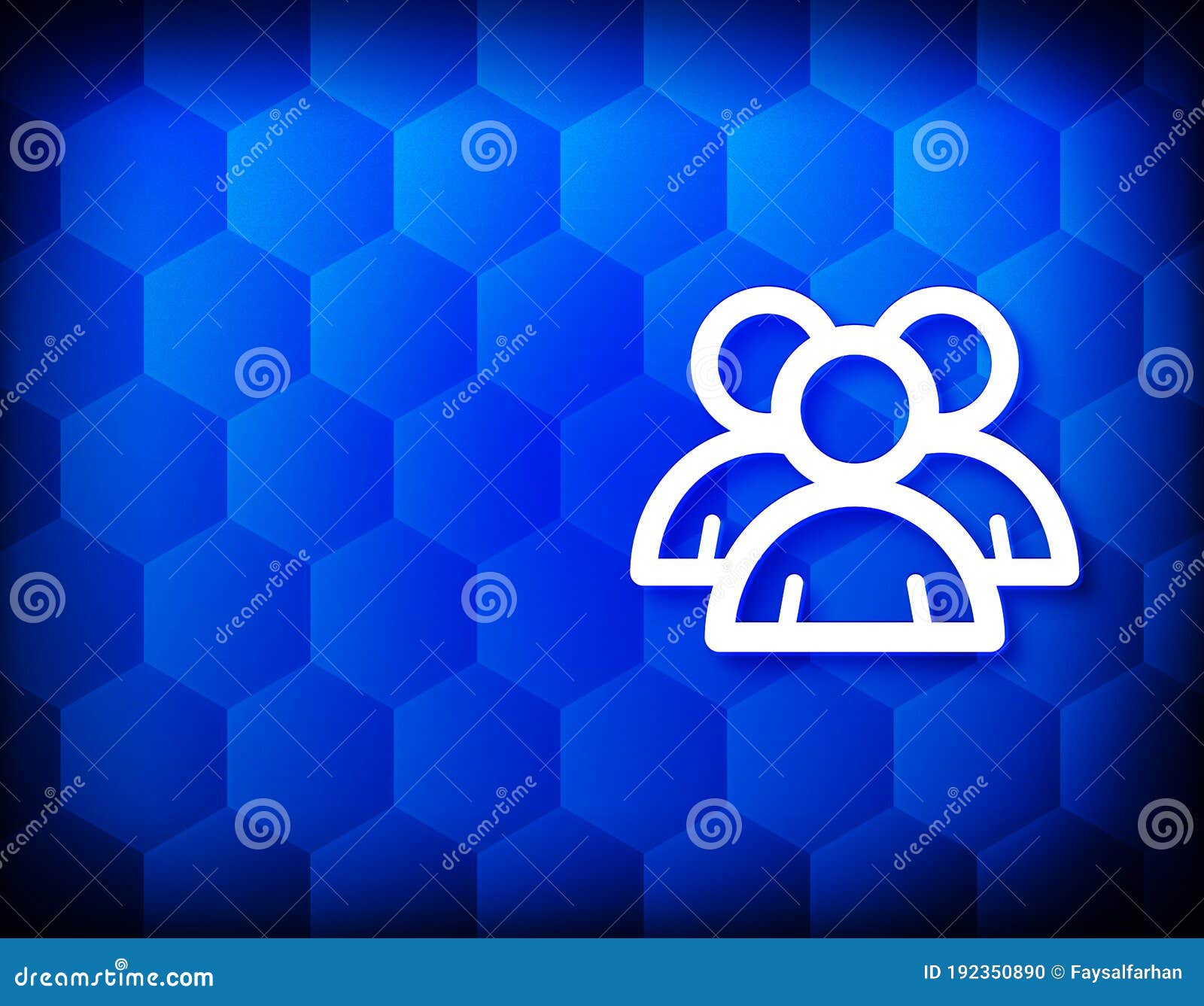Group Icon Hexagon Creative Abstract Blue Background Seamless Hexagonal ...