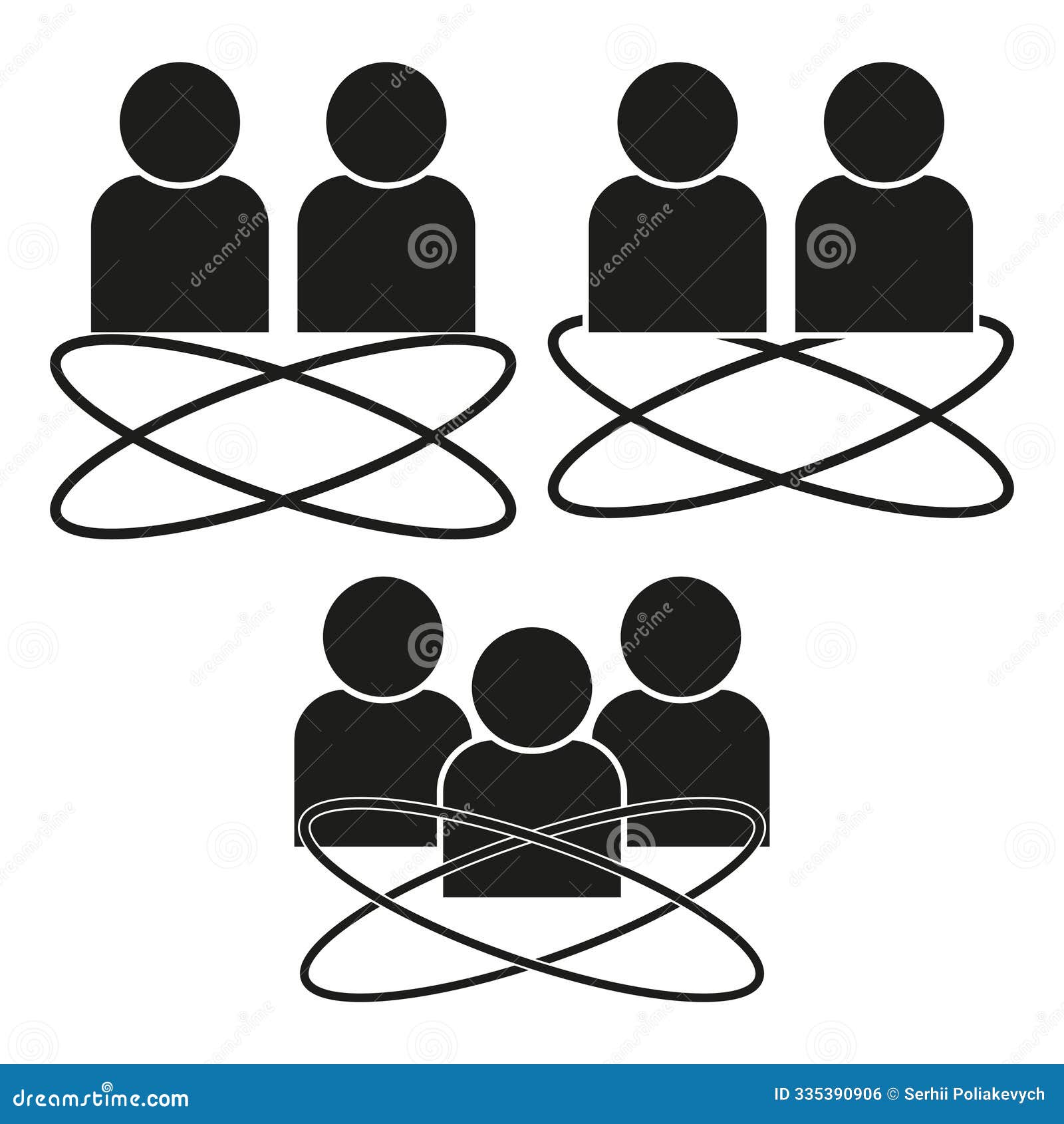 Group Icon. People Collaboration Symbol. Teamwork Graphic. Atomic ...