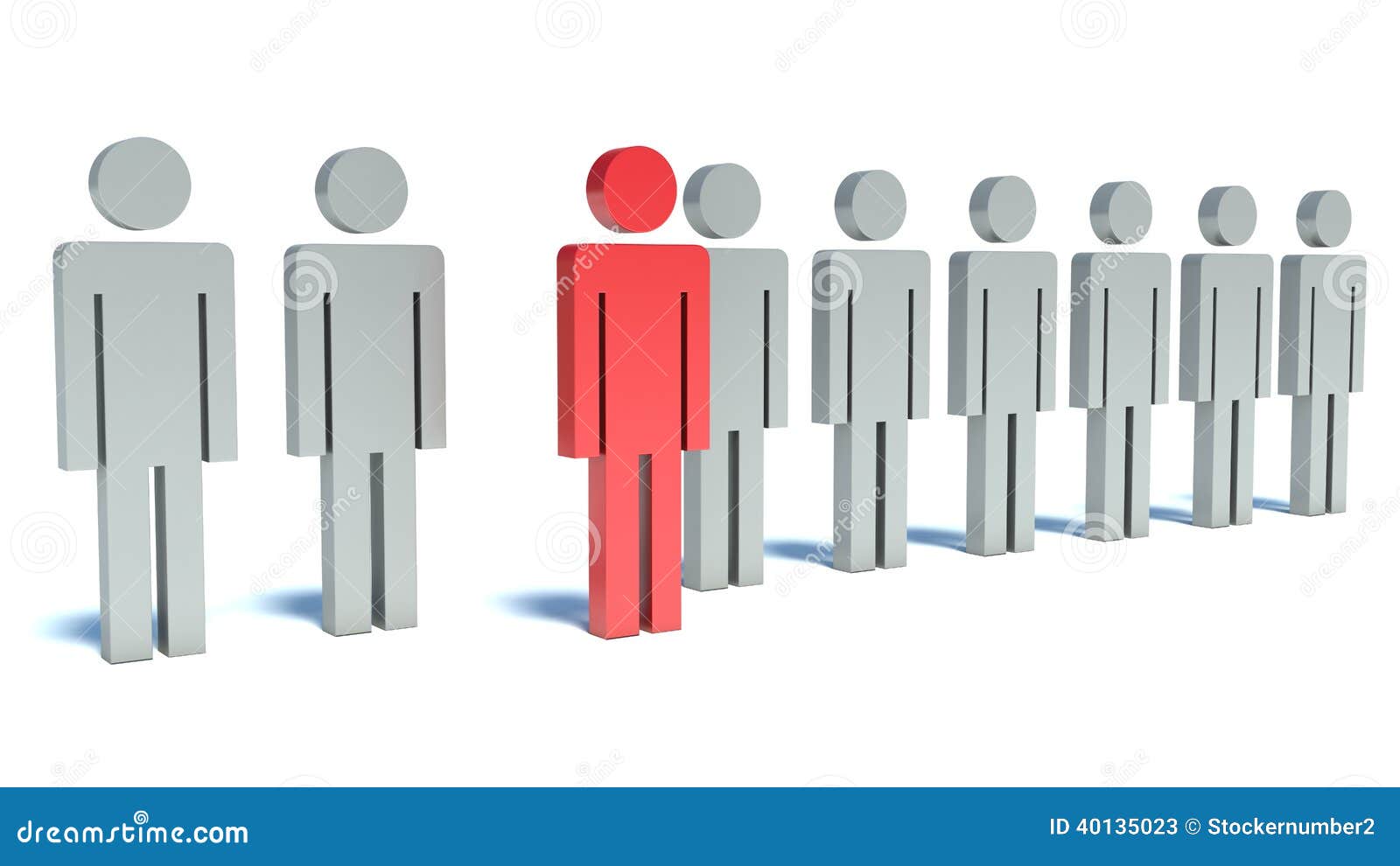 Group Of Icon People With One Different Person Stock Illustration Image 40135023