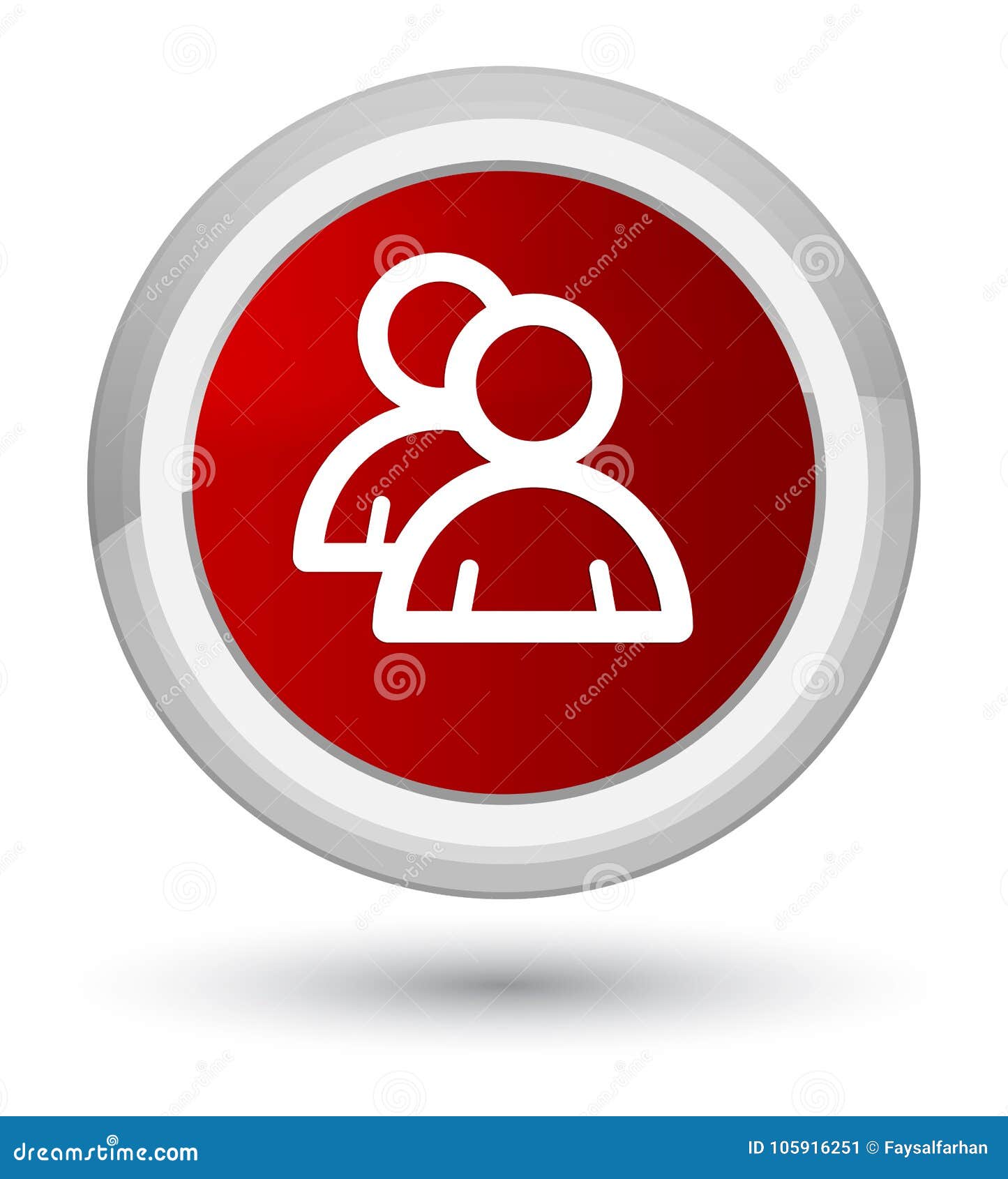 Group Icon Prime Red Round Button Stock Illustration - Illustration of ...