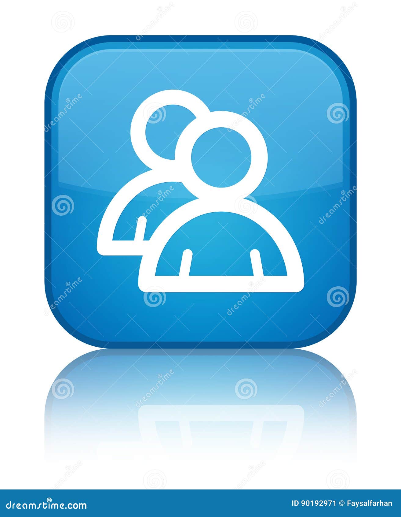 Group Icon Special Cyan Blue Square Button Stock Illustration ...