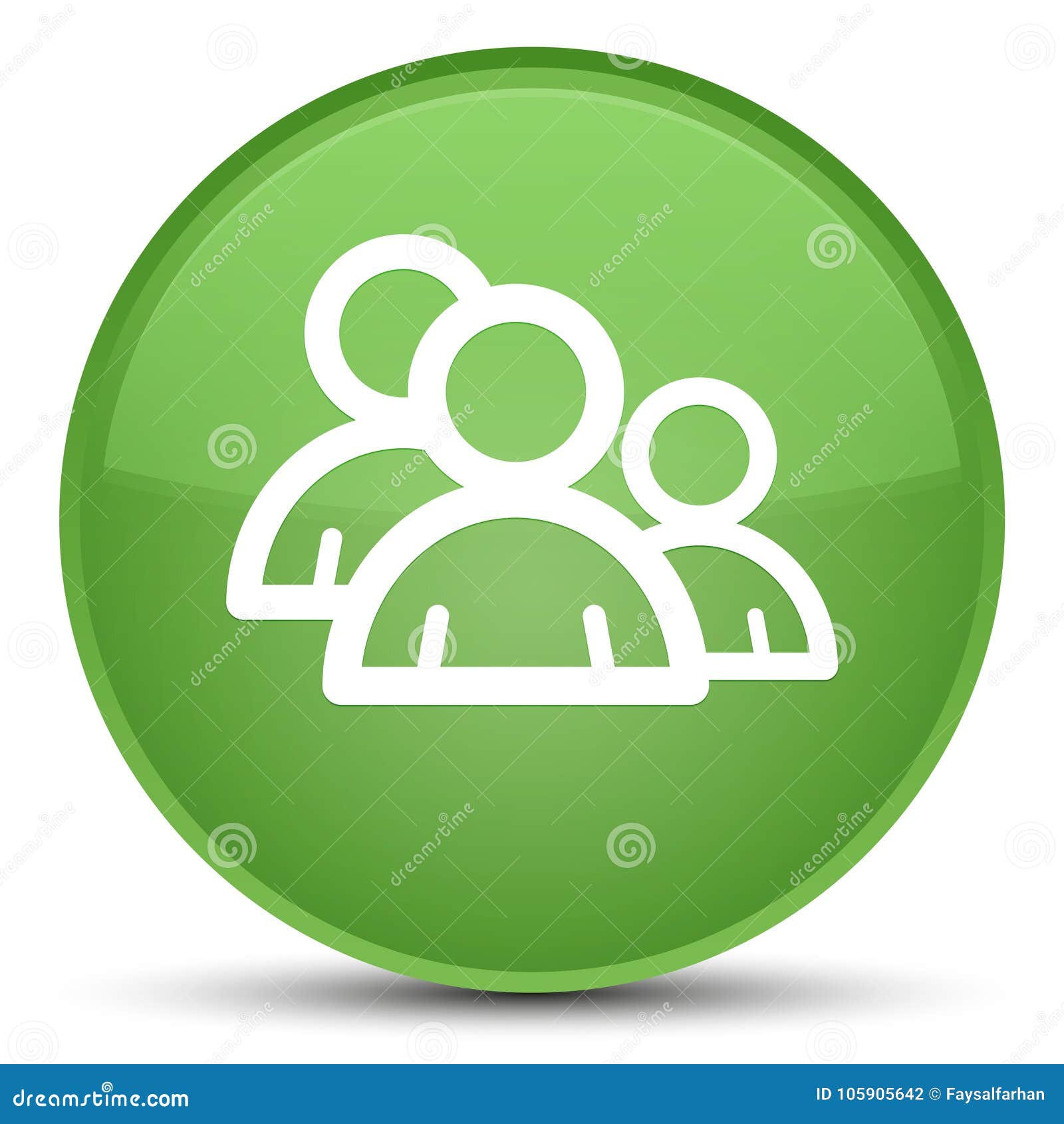 Group Icon Special Soft Green Round Button Stock Illustration ...