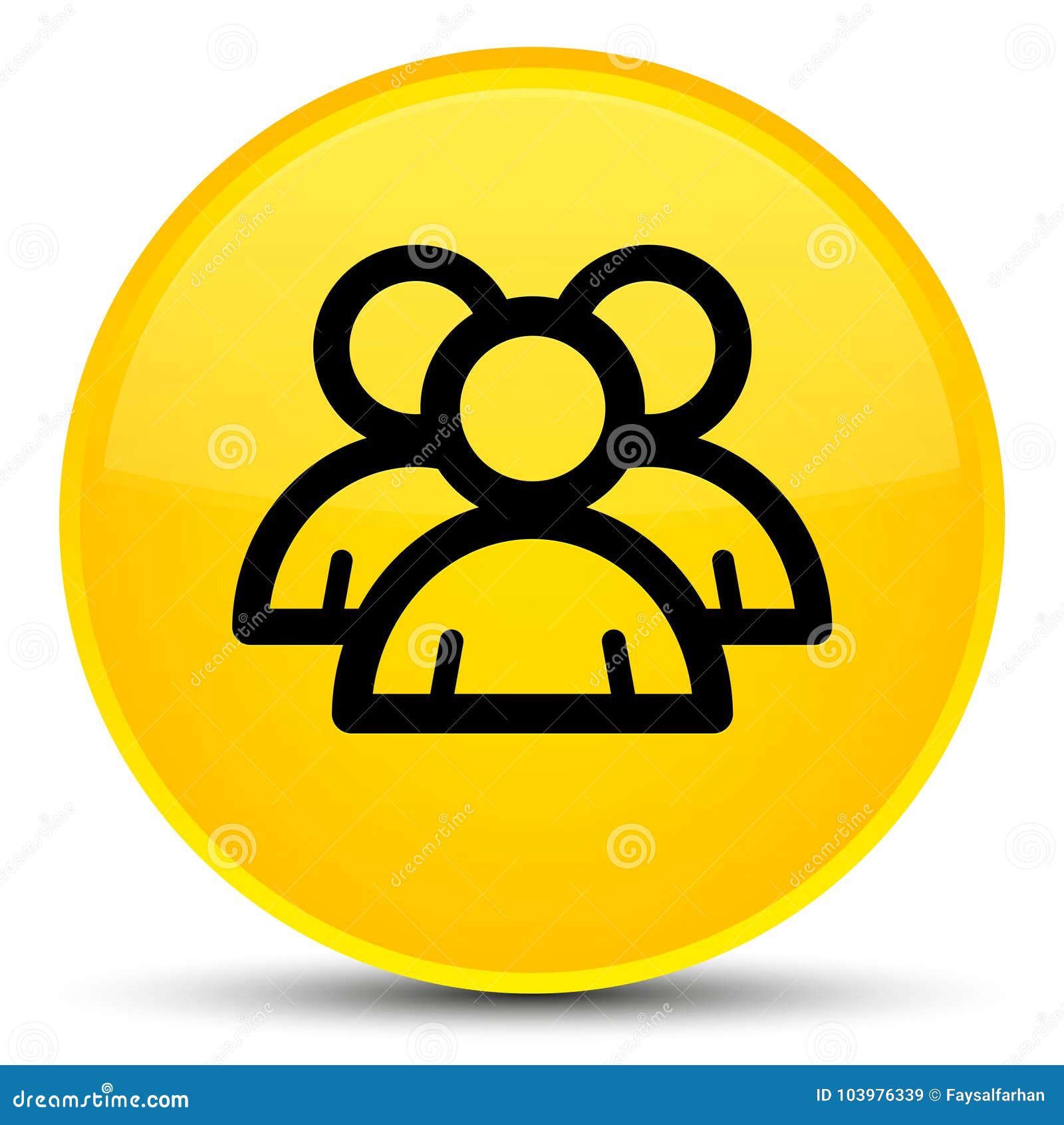 Group Icon Special Yellow Round Button Stock Illustration ...